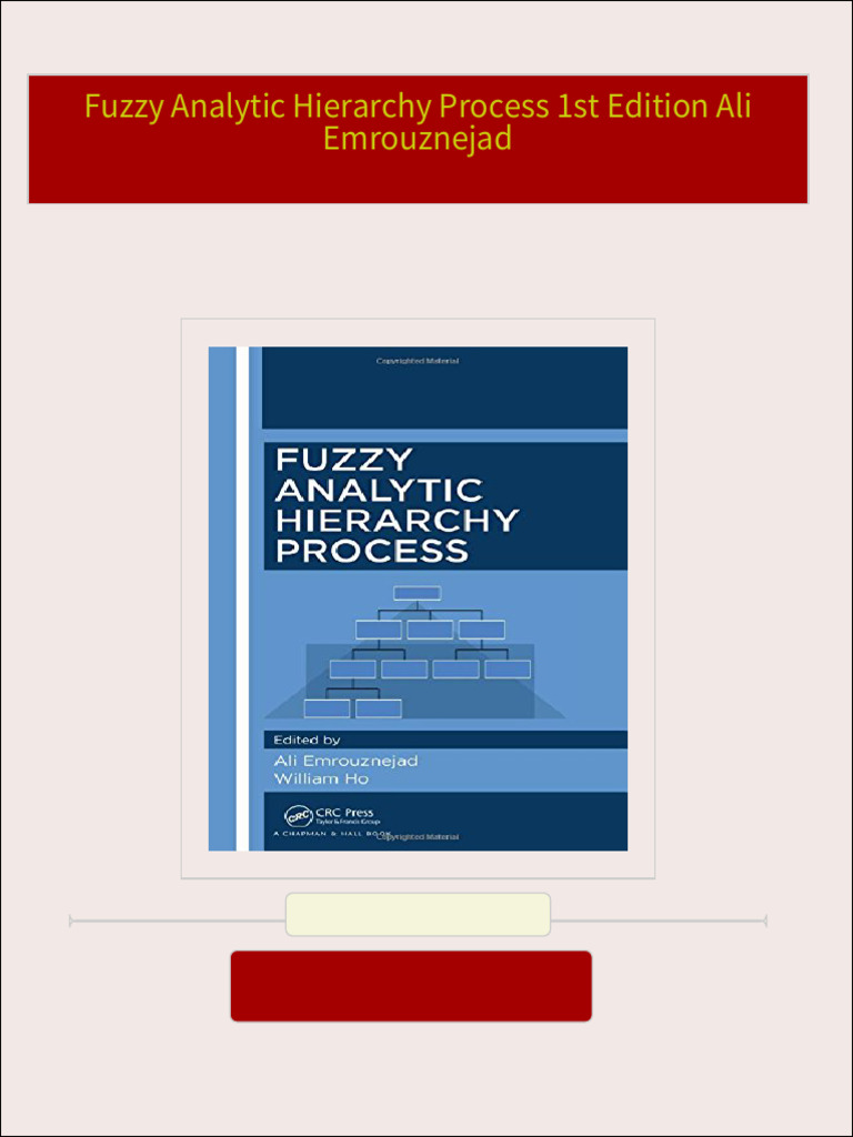 Instant download Fuzzy Analytic Hierarchy Process 1st Edition Ali ...