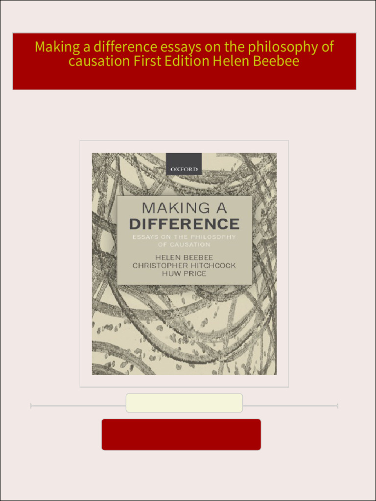 Complete Download Making a difference essays on the philosophy of ... Complete Download Making a difference essays on the philosophy of ...