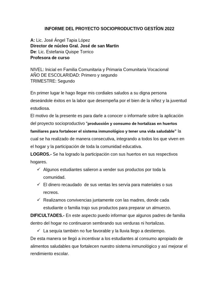 INFORME PSP 2022 | PDF