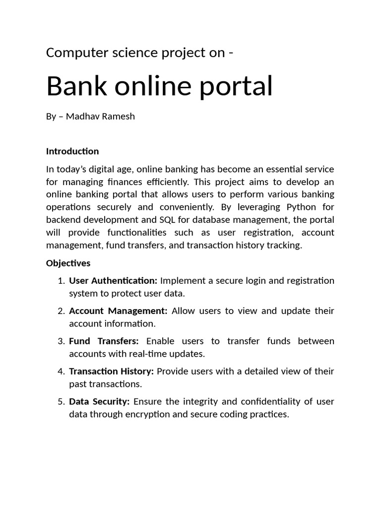 Computer Science Project On (Ali) | PDF | Databases | User (Computing)