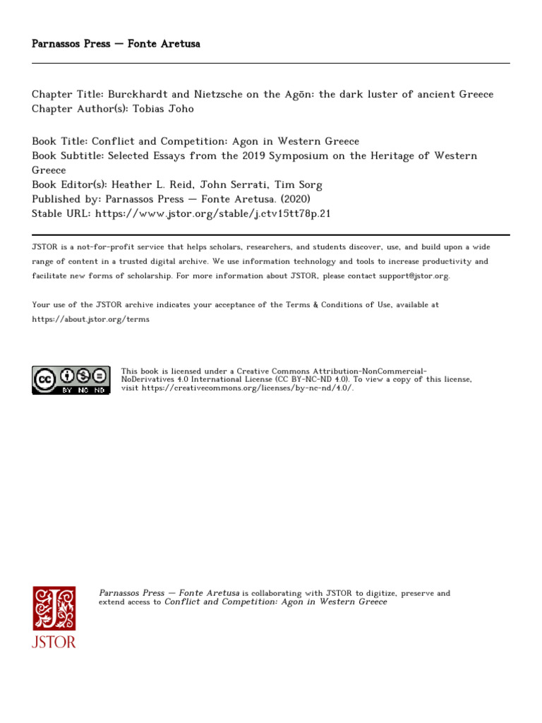 Agonal Culture | PDF | Friedrich Nietzsche