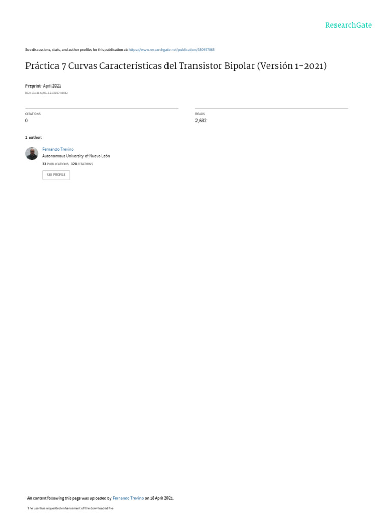 Curvas Caracteristicas Del Transistor BJT | PDF | Transistor ...