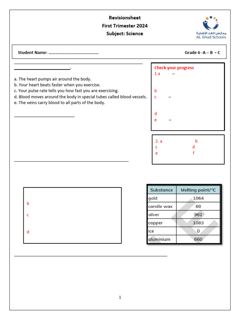 Worksheet - Science - Grade 6 - Answers | PDF | Breathing | Cookware ...