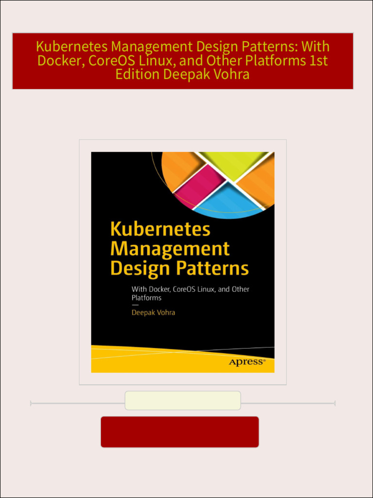 Kubernetes Management Design Patterns: With Docker, CoreOS Linux, and ...