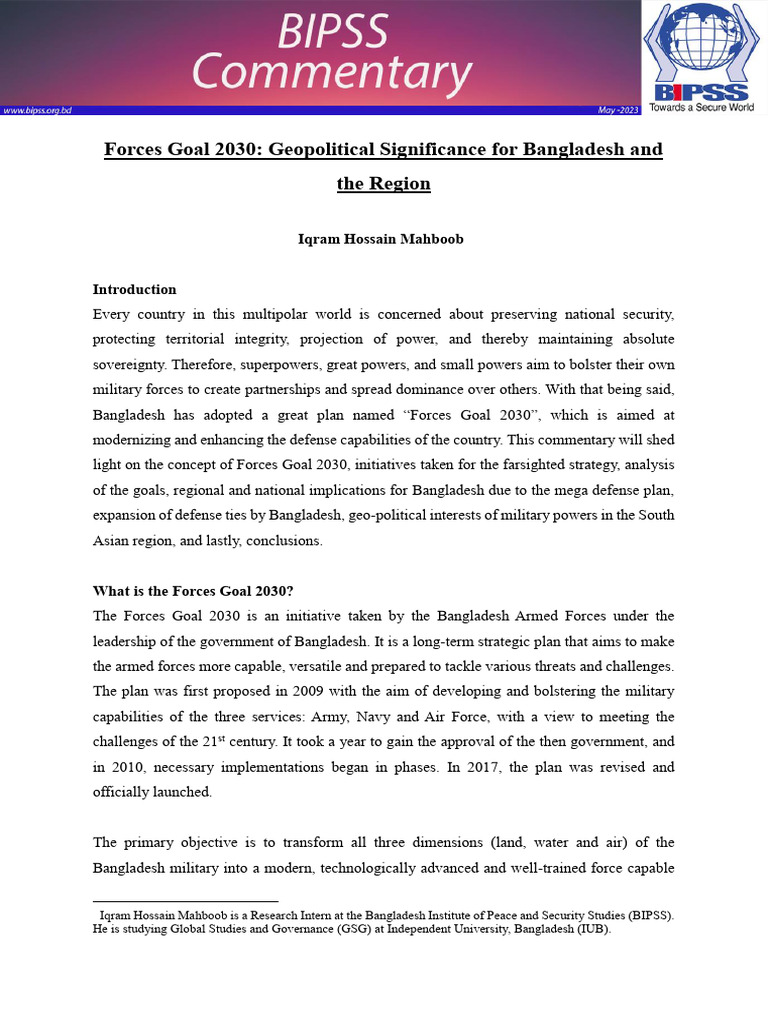 Bangladesh's Forces Goal 2030 | PDF | Military | Military Science