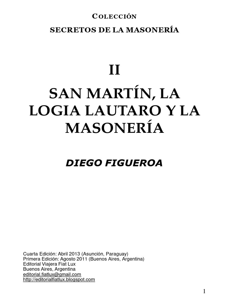 Tomo II San Martin La Logia Lautaro y La | PDF | Buenos Aires | Masonería