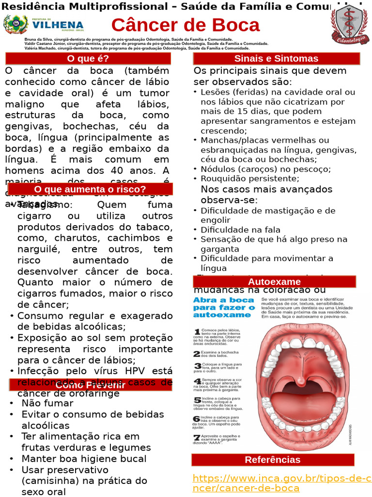 Câncer de Boca: Sintomas e Prevenção | PDF | Câncer | Boca