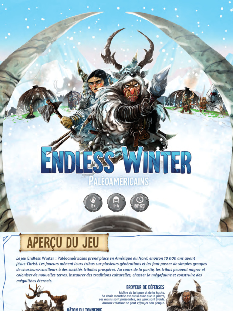 Jeu Endless Winter : Paléoaméricains | PDF