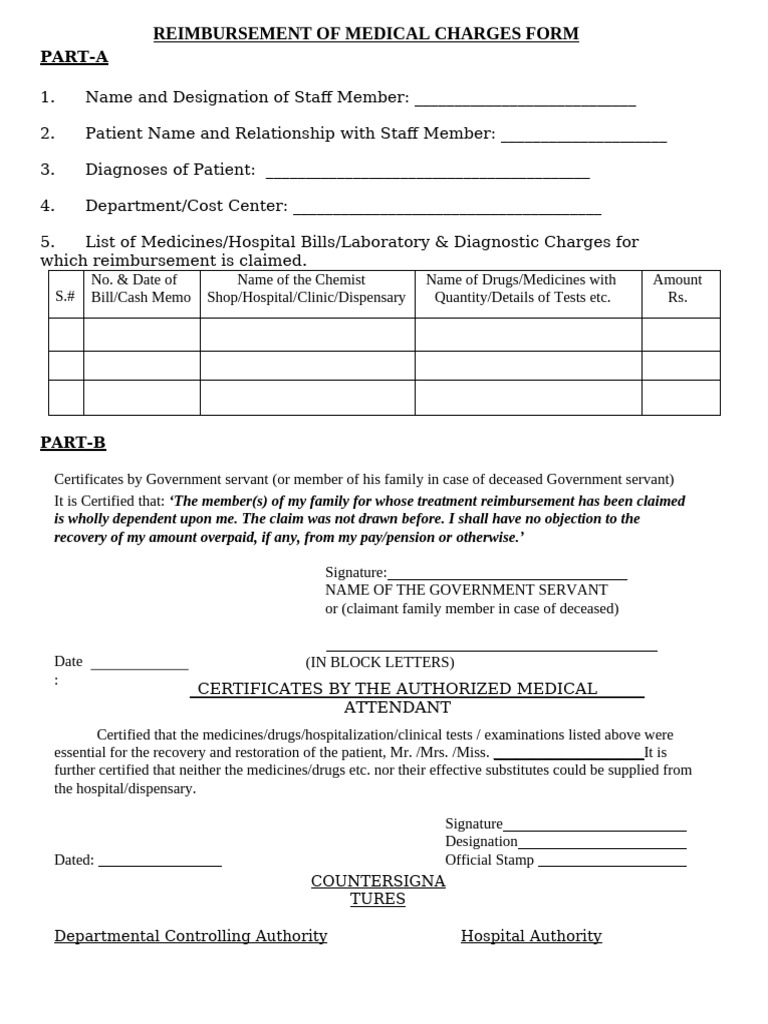 Medical-Reimbursement-Billing-Form | PDF