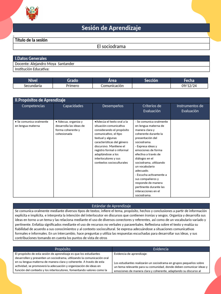 El Sociodrama | PDF | Las emociones | Aprendizaje
