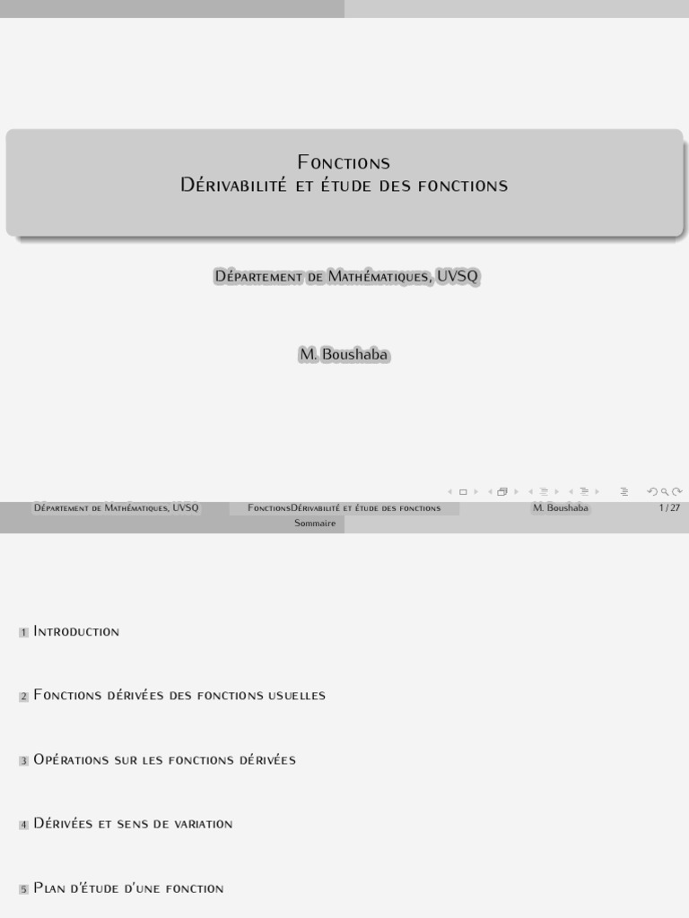 Cours L1 fonctions derivables | PDF | Fonction (Mathématiques ...