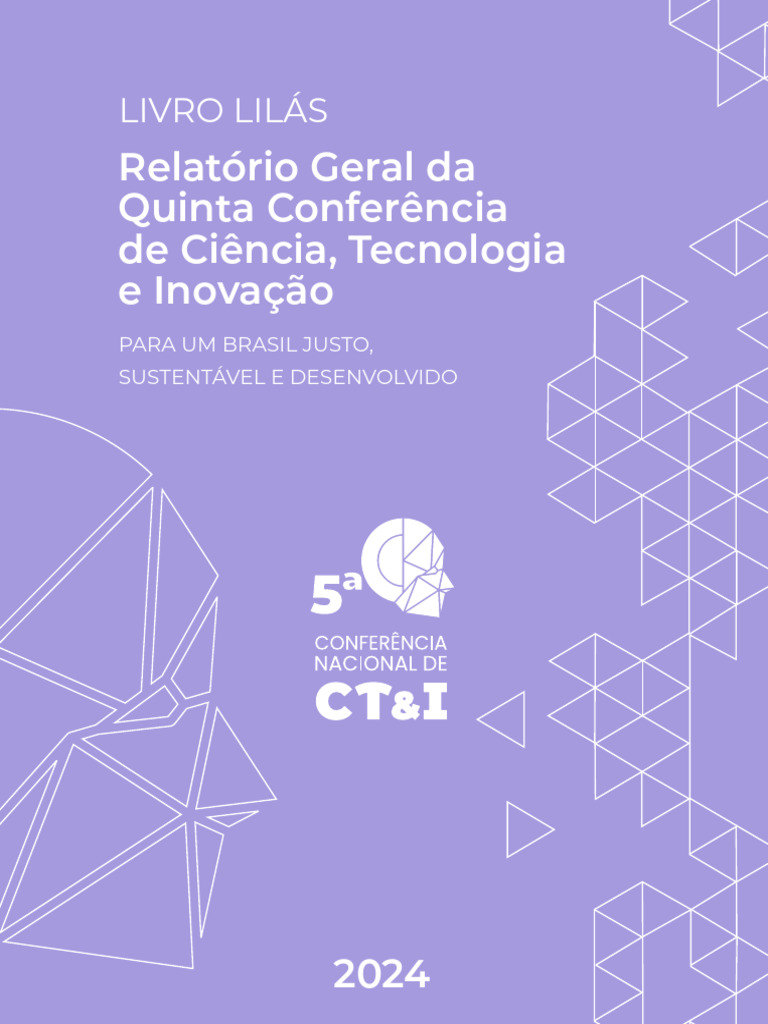 Livro Lilas Relatorio Geral 5 CNCTI | PDF | Sustentabilidade ...