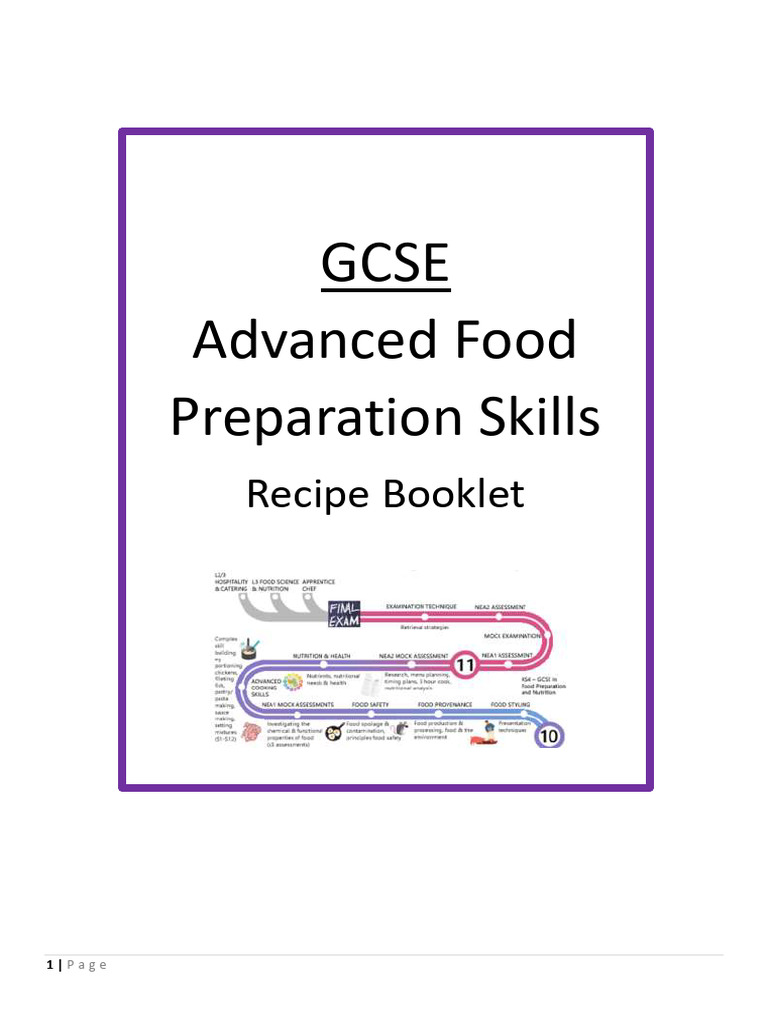 Food Booklet Including Skills | PDF | Pasta | Cakes