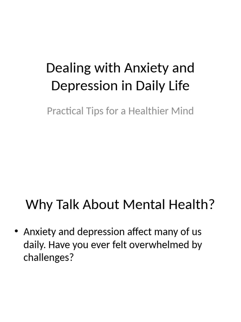 Dealing With Anxiety and Depression | PDF