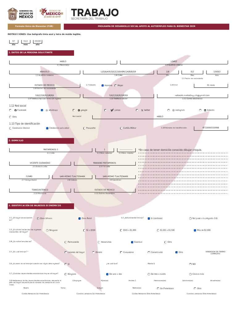 Formato Único de Bienestar ( | PDF