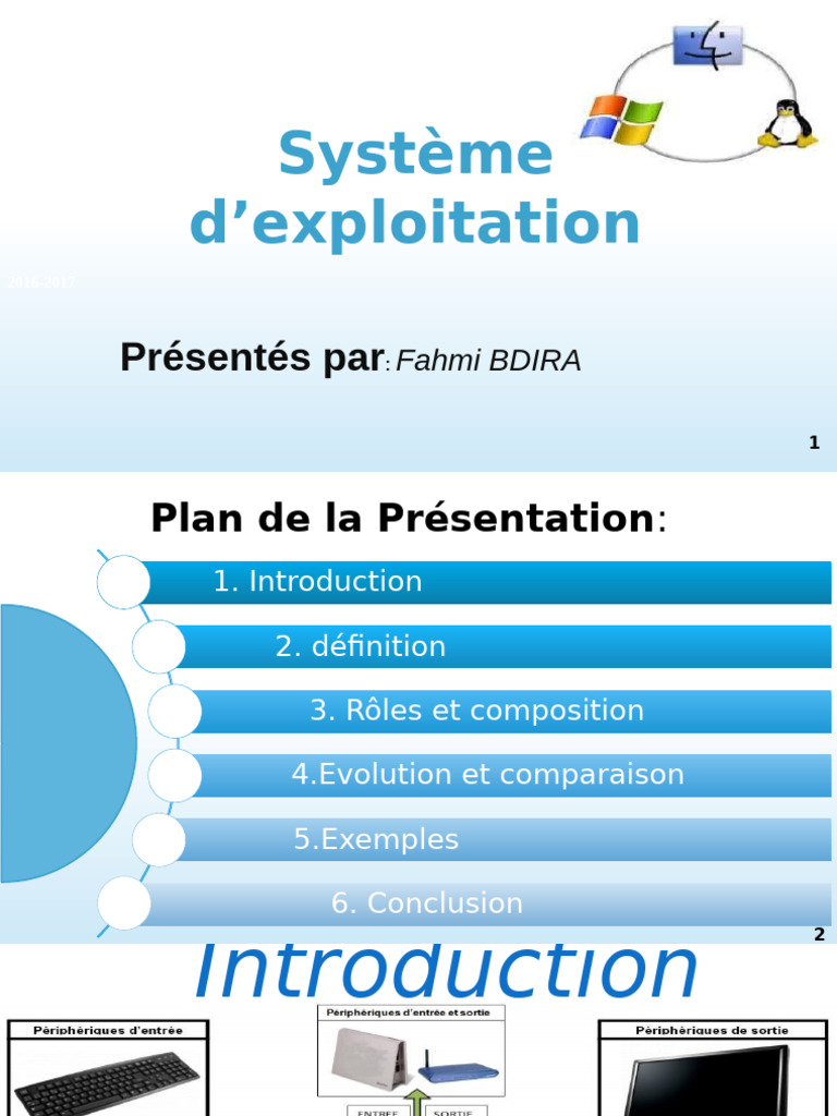 presentation système d'exploitation | PDF | Système d'exploitation | Microsoft Windows
