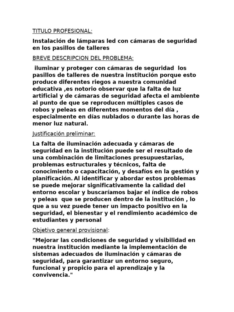 Ante Proyecto - Jonathan Sinisterra | PDF | Encendiendo | Valores