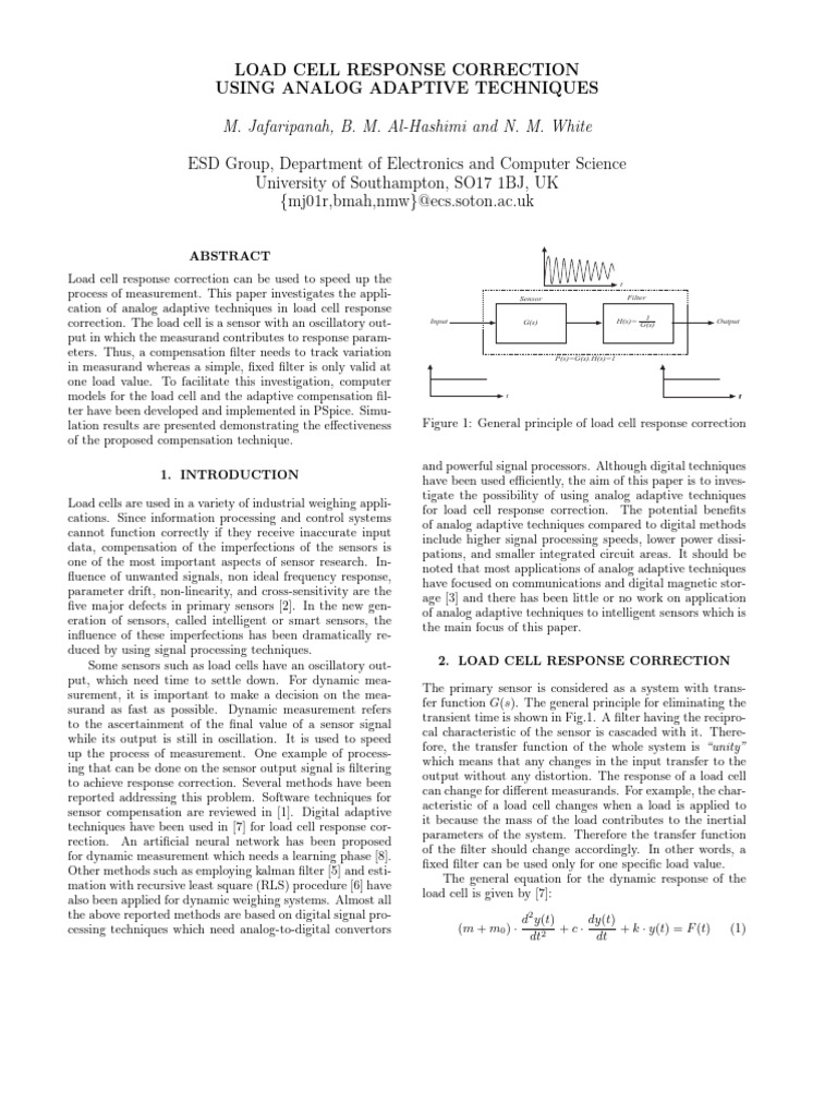 Loadcell | PDF | Filter (Signal Processing) | Sensor