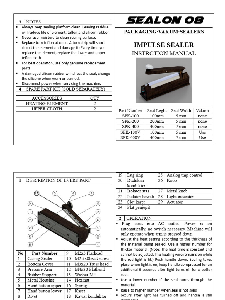 Datasheet Sealer | PDF