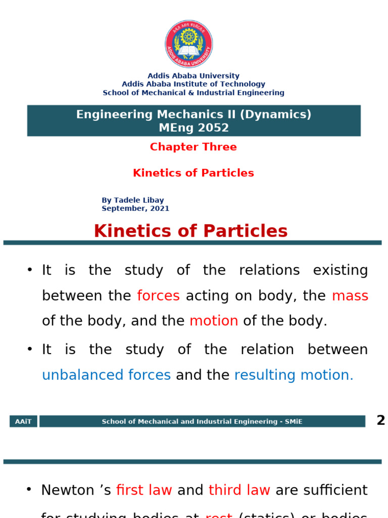 CH III Kinetics of Particle | PDF | Force | Momentum