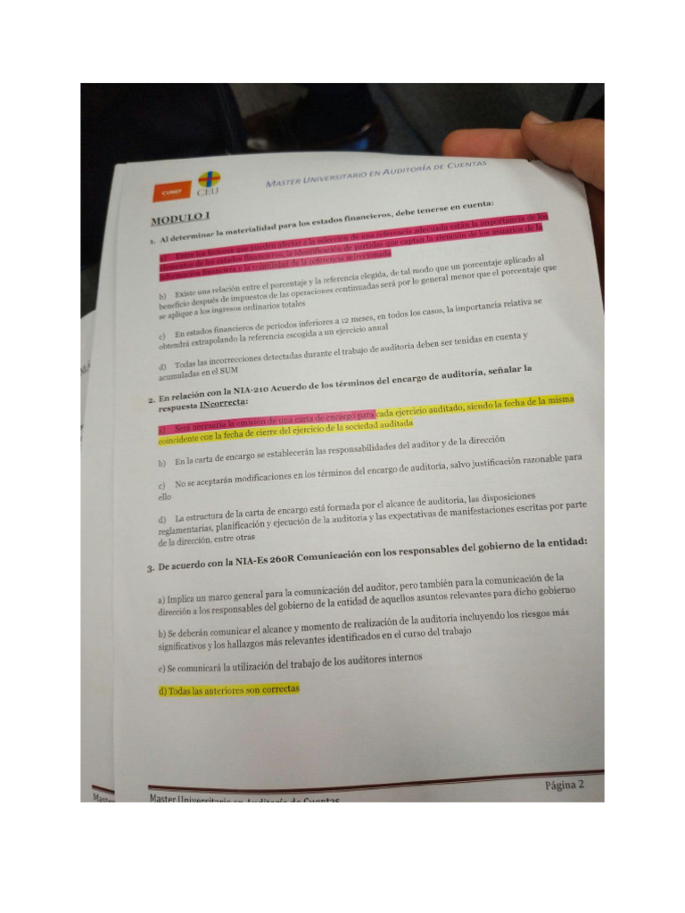 Examen Audit Varios V | PDF