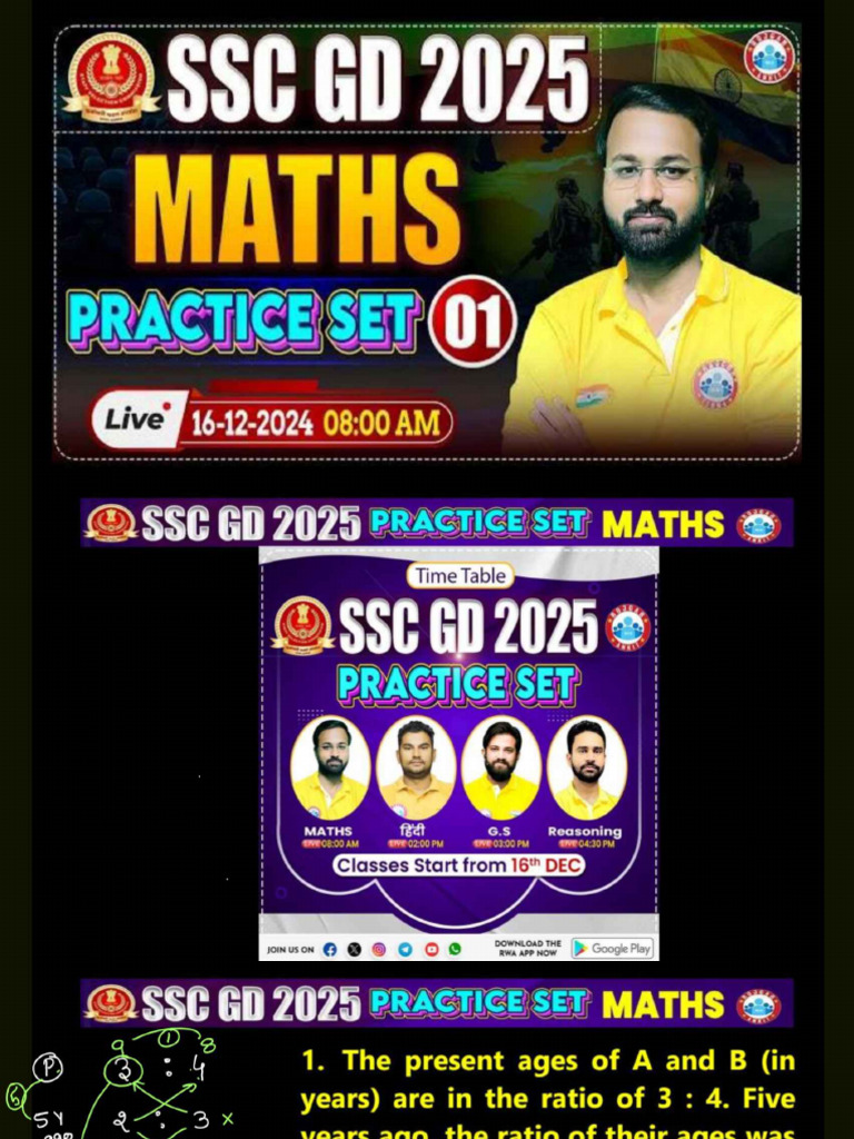 Math Pratice Set 1 | PDF