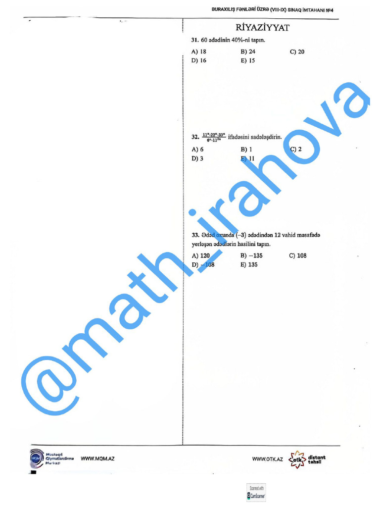 9-Cu Sinif Otk 15.12.2024 | PDF