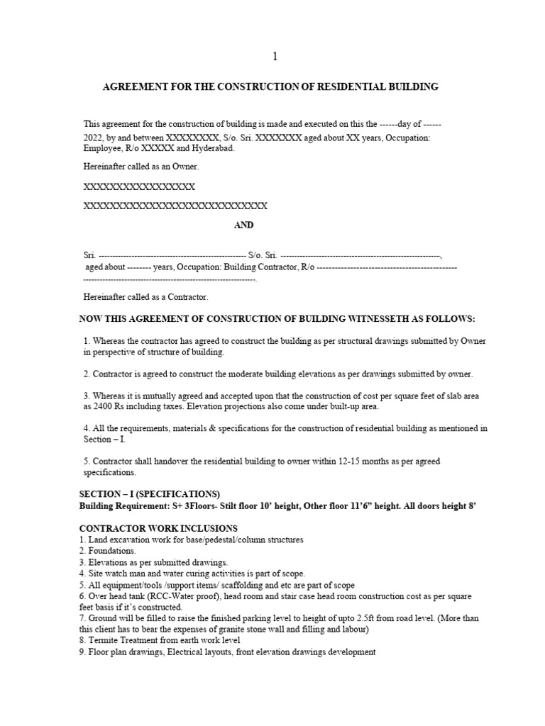 2400 - 3F House Construction Specifications | PDF | Door | Sink