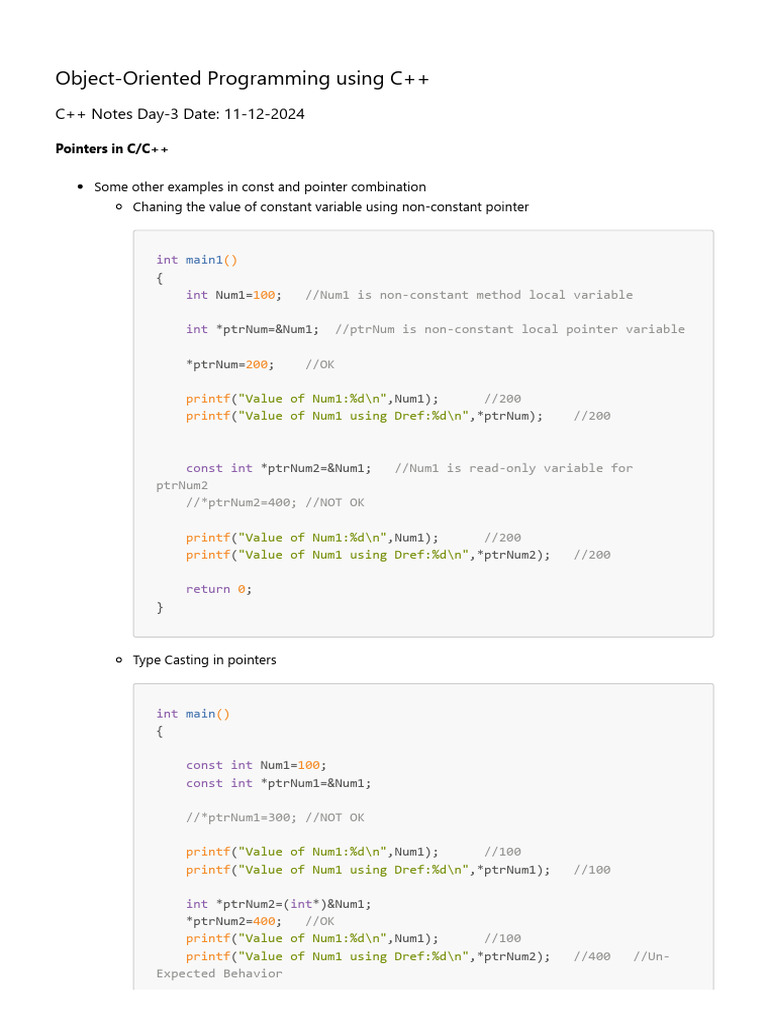 C++_Notes_Day-3 | PDF | Method (Computer Programming) | C++