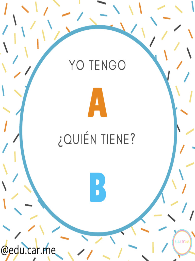 Juego "Yo Tengo, ¿Quién Tiene?" | PDF