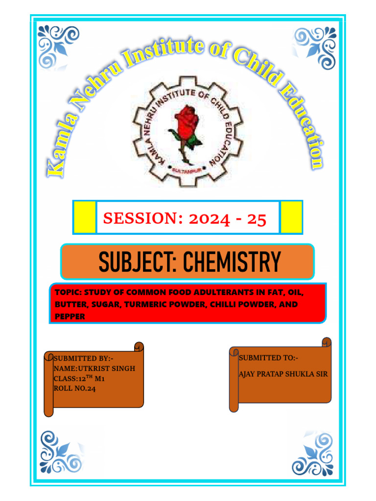 Project File First Page(Chemistry) | PDF