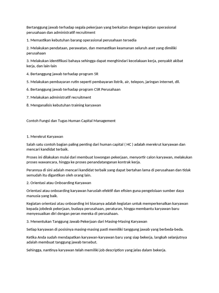 Manajemen Human Capital | PDF