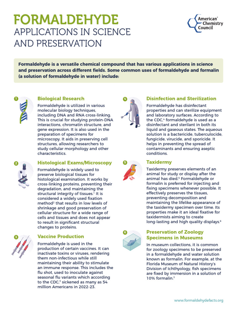 Application of Chemistry | PDF | Formaldehyde | Fixation (Histology)