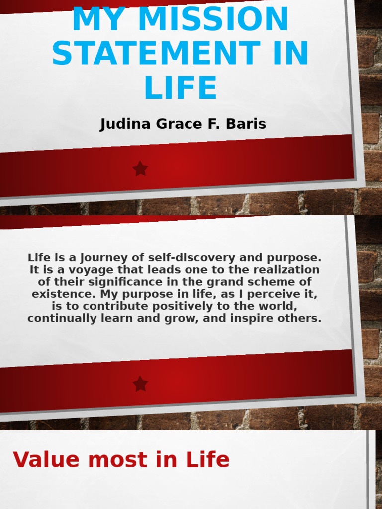 My Life Mission and Legacy | PDF | Learning | Personal Development