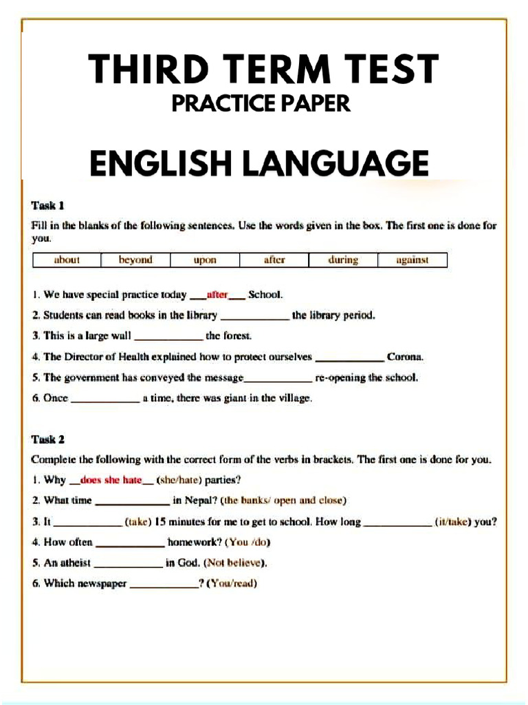 English - Grade 9, 10,11 Tasksheet - 241201 - 174537 | PDF