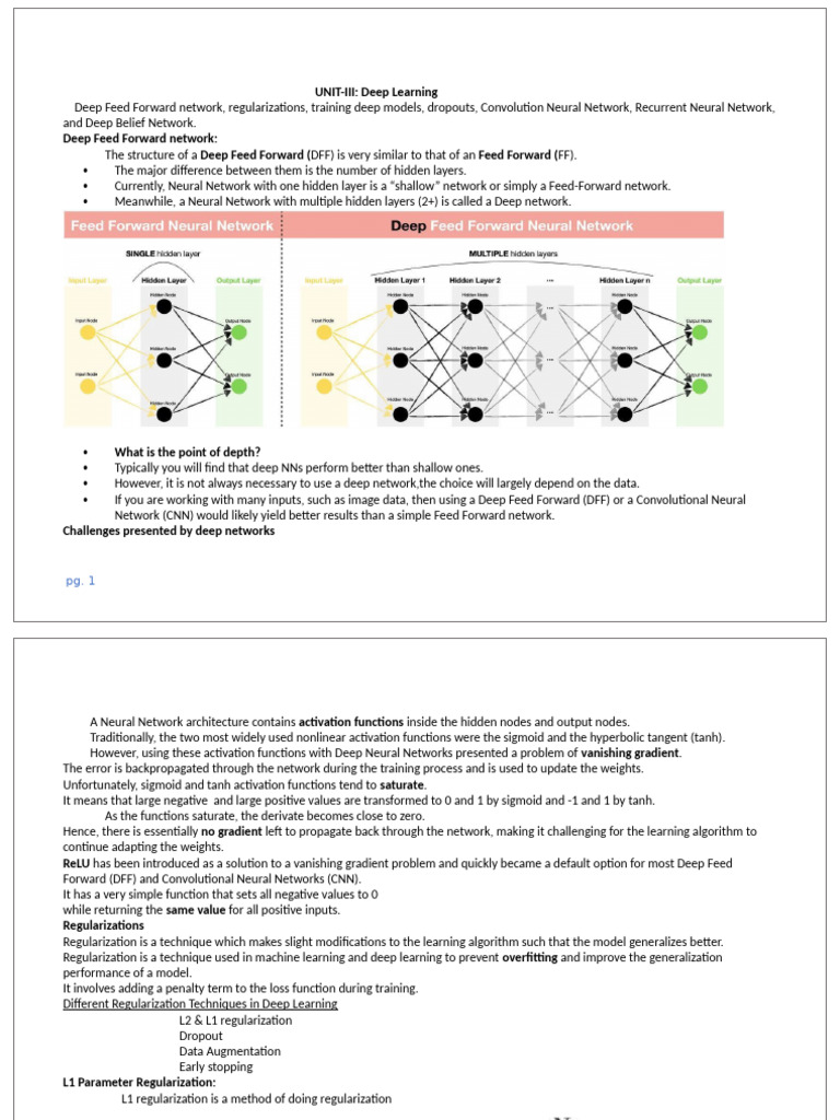 DL UNIT 3 | PDF | Artificial Neural Network | Deep Learning