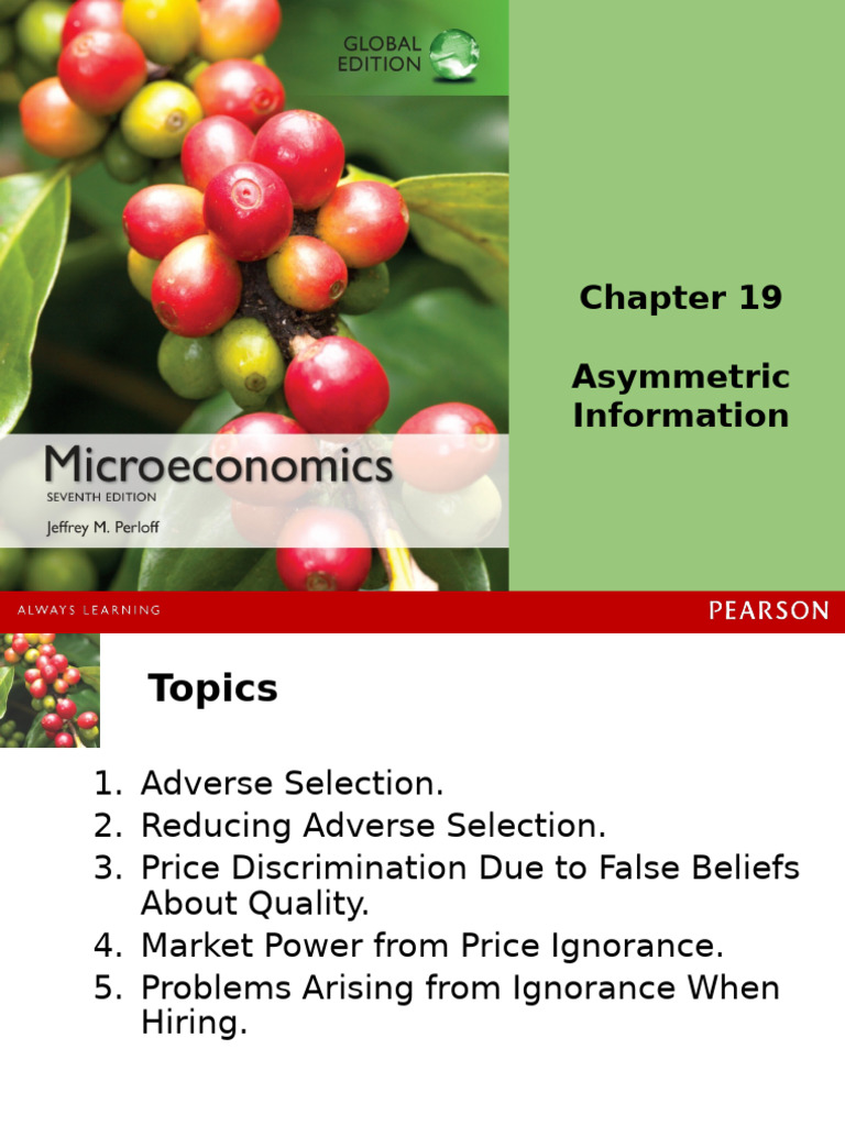 Asymmetric Information in Markets | PDF | Adverse Selection | Economic ...