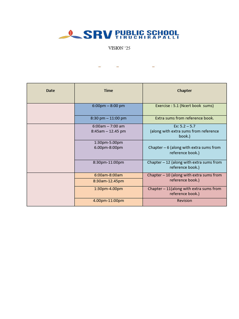 G12 NJ Math Study Plan | PDF