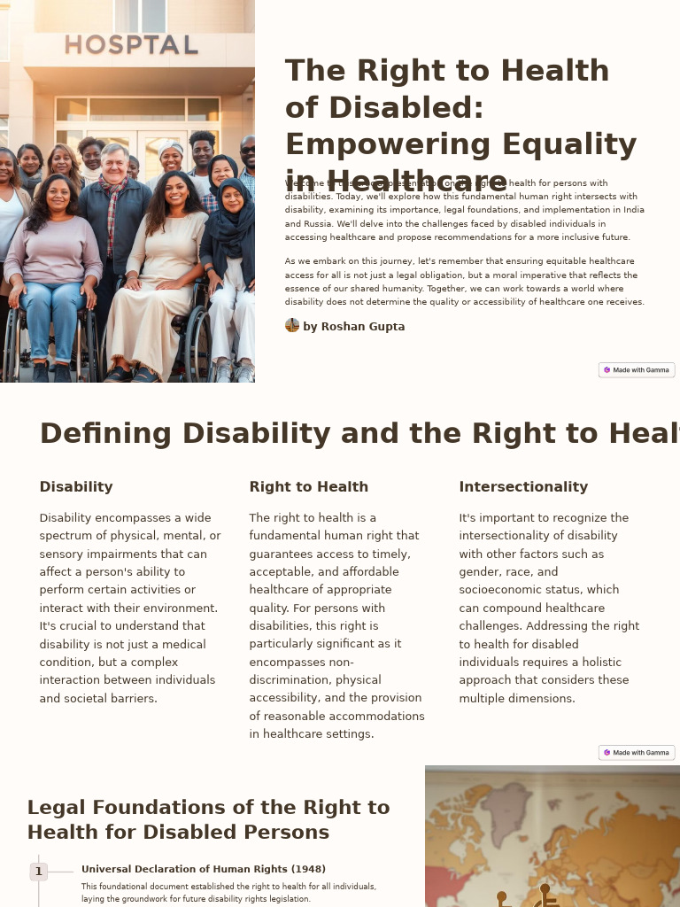 The Right To Health of Disabled Empowering Equality in Healthcare 2 ...
