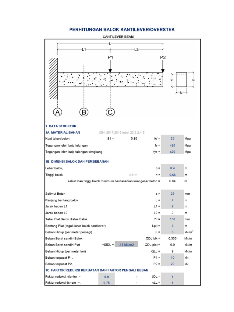 Cantilever Beam/BALOK KANTILEVER | PDF