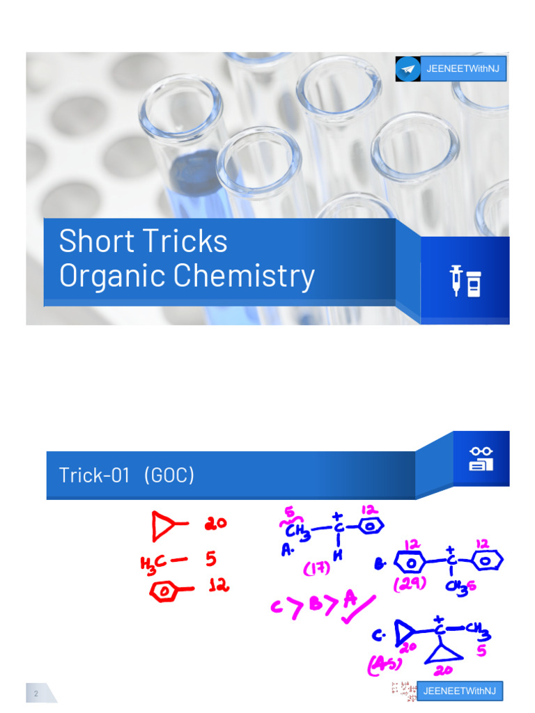 Organic Chemistry Tricks for NEET | PDF | Organic Chemistry | Chemistry