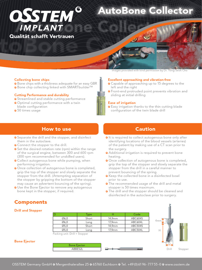 AUTOBONE-COLLECTOR-EN | PDF | Drill | Medical Specialties