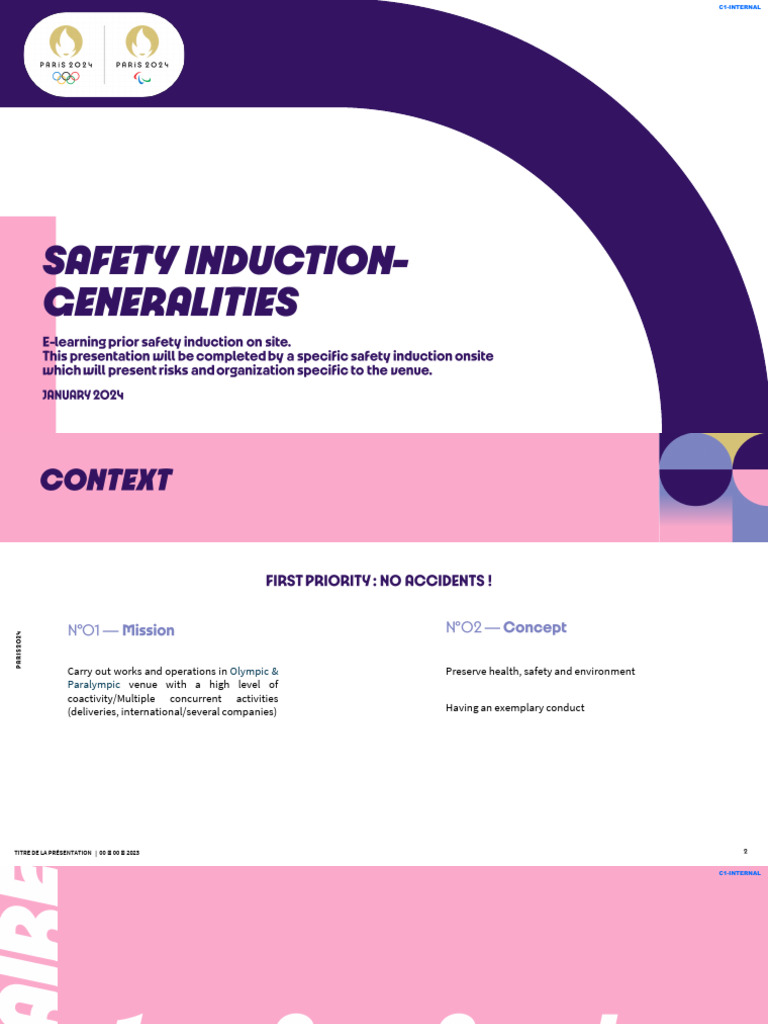 ENG Paris2024 SEC 240123 Accueil-Secu Generique | PDF | Speed Limit | Traffic