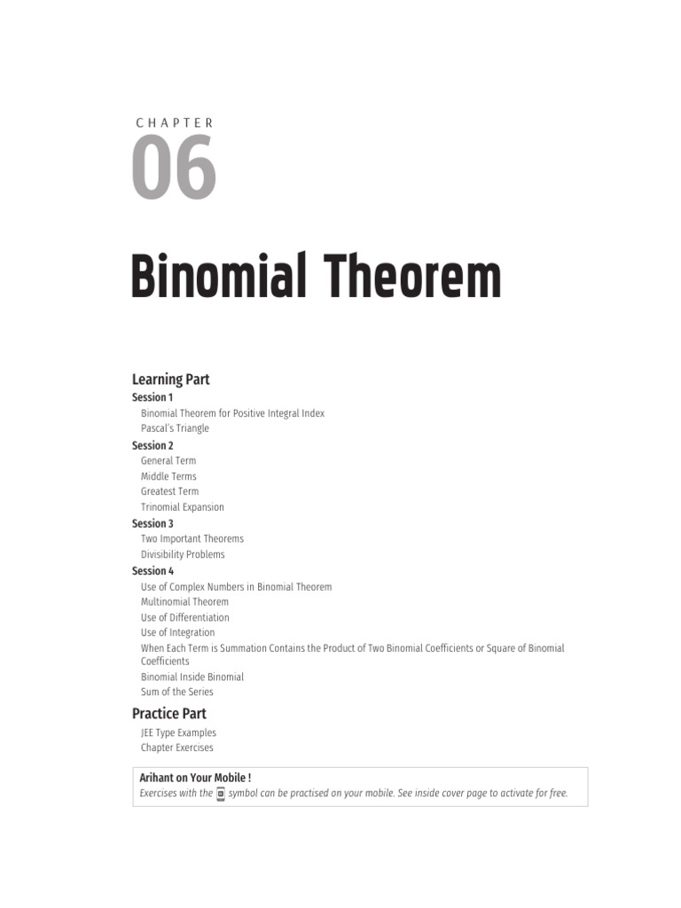 Binomial Theorm | PDF | Combinatorics | Abstract Algebra