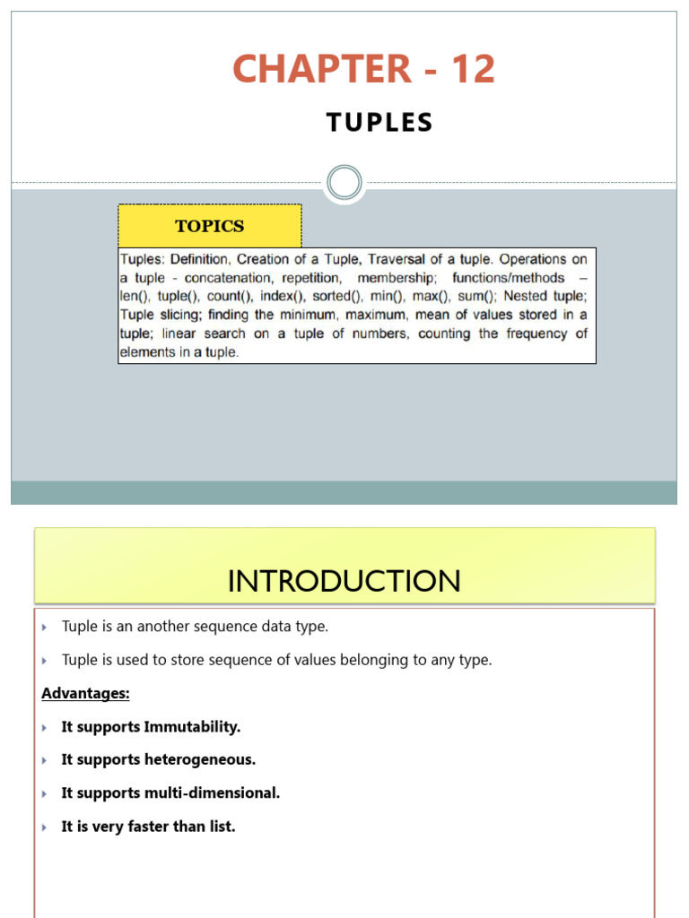 CH - 12 TUPLES | PDF | Control Flow | Software Development