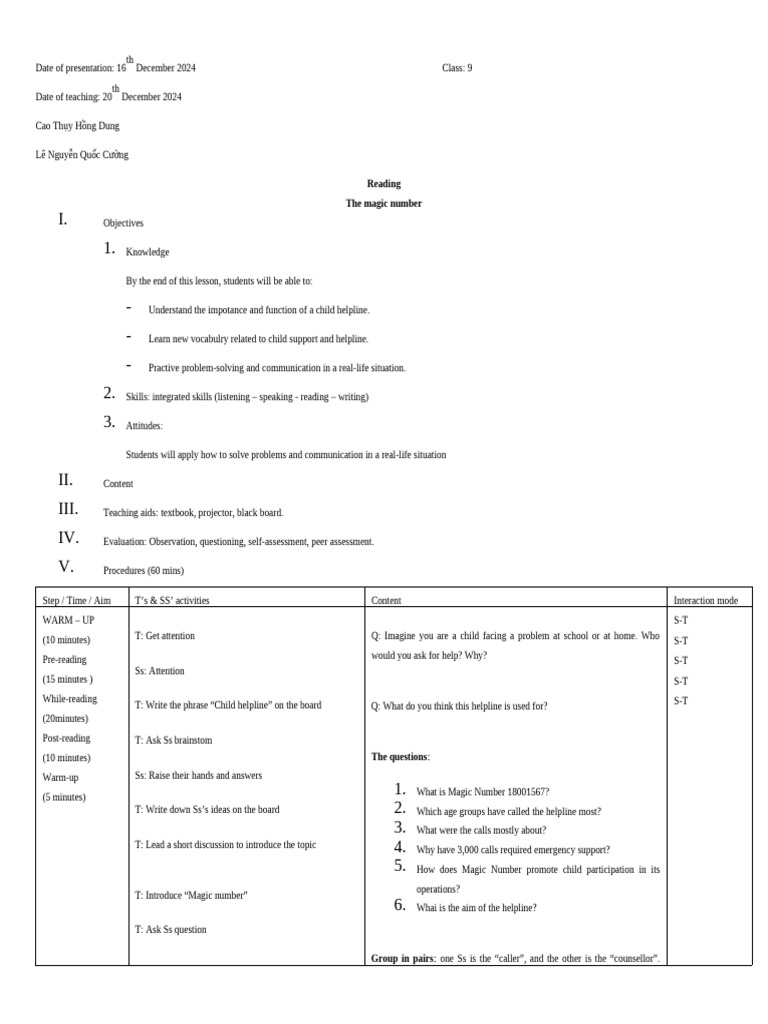 LESSON PLAN 2 | PDF | Pedagogy | Education Theory