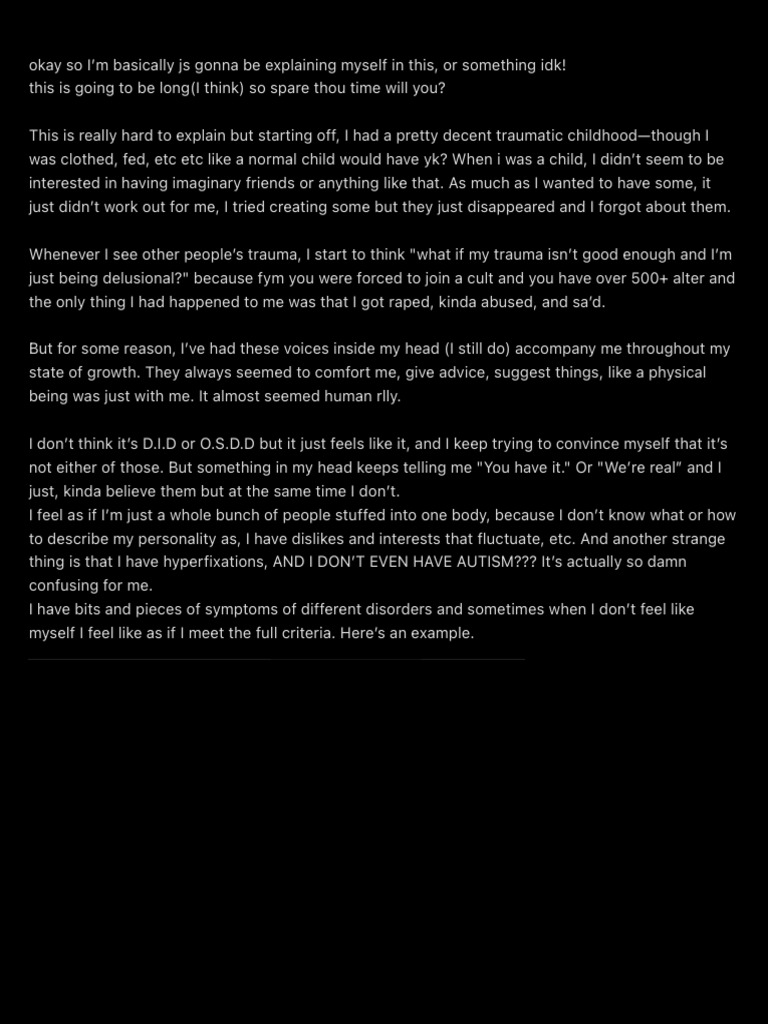 Okay So I'm Basically Js Gonna Be Explaining Myself in This, or ...