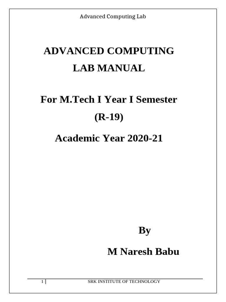 Advanced Computing Lab Manual | PDF | Arduino | Map Reduce