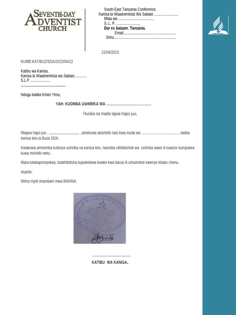 Kuomba Ushirika 122 | PDF