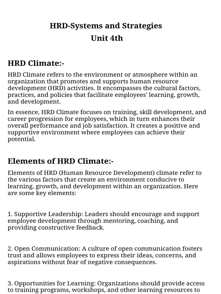 HRD-Systems and Strategies Unit 4 | PDF | Socialization | Behavior